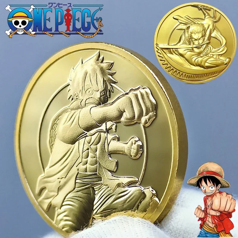 ONE-PIECE-Monkey-D-Luffy-Commemorative-Coin-Anime-Roronoa-Zoro-Metals ...