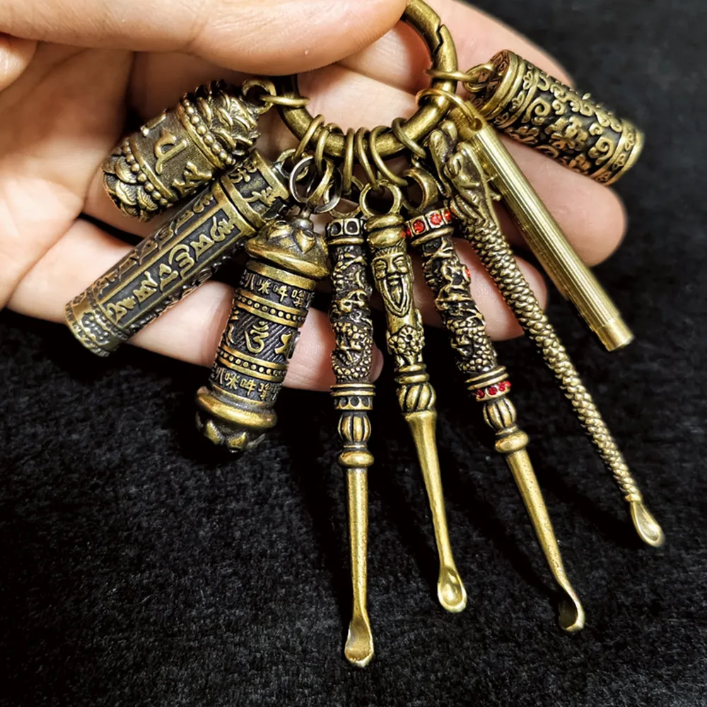 Retro-Copper-alloys-Keychain-For-men-and-women-Creative-DIY-Small-tool ...