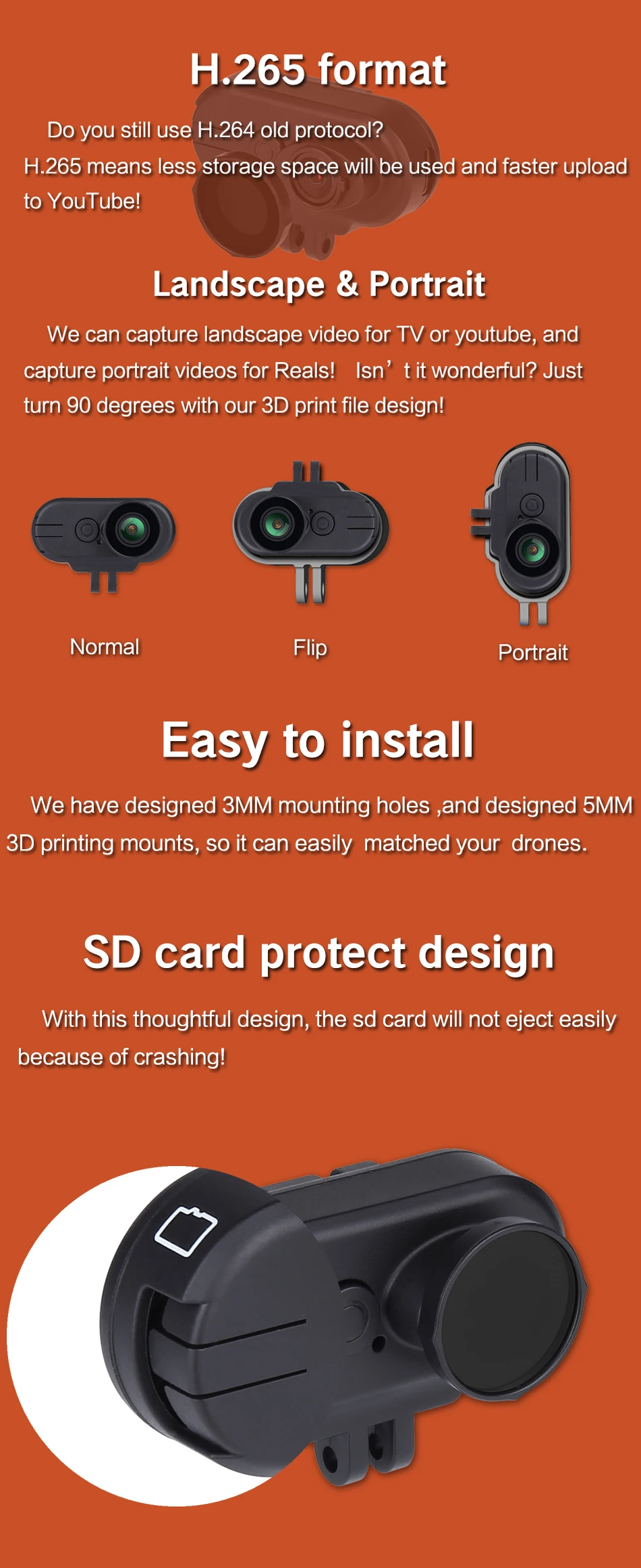 Hawkeye Thumb 4K HD FPV Camera - With ND16 Filter FOV 170 Gyroflow Sta ...