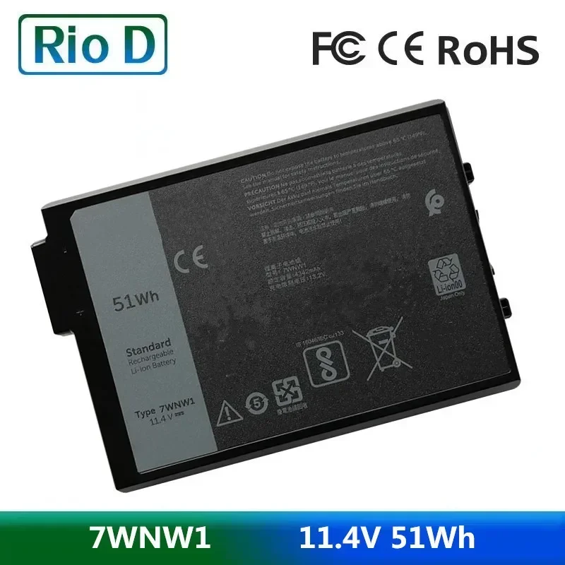 7WNW1 11.4V 51Wh Laptop Battery for Dell Latitude P85G P86G DMF8C ...