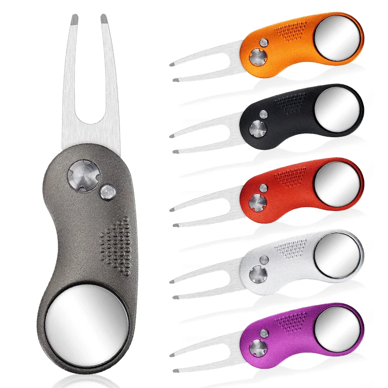 Foldable Golf Pitch Fork Golf High Precise Folding Mini Pitch Repair ...