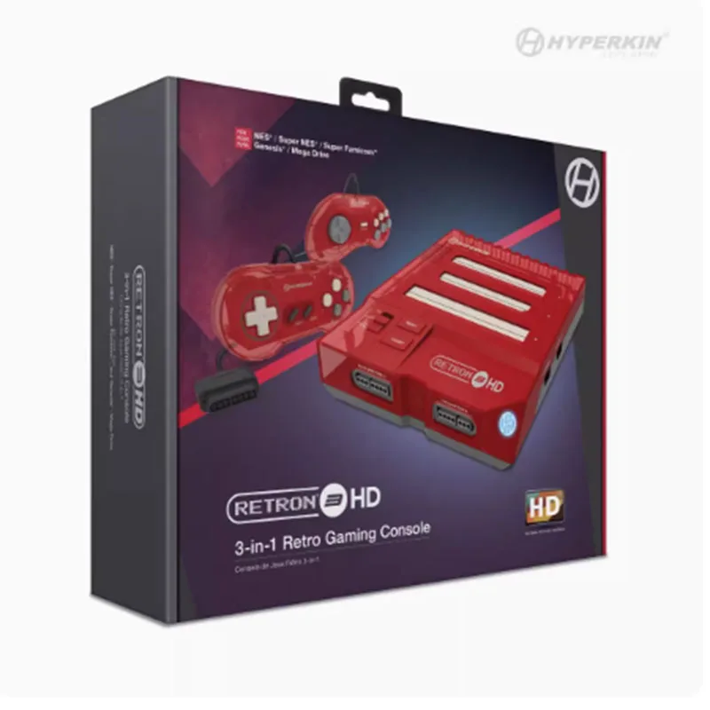 Hyperkin-Console-de-videogame-retro-3-em-1-HD-suporta-NES-SFC-cart-o-MD ...
