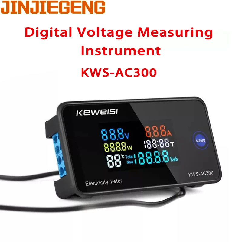 KWS-AC300-Voltmeter-Ammeter-KWS-Power-Energy-Meter-AC-50-300V-LED-AC ...