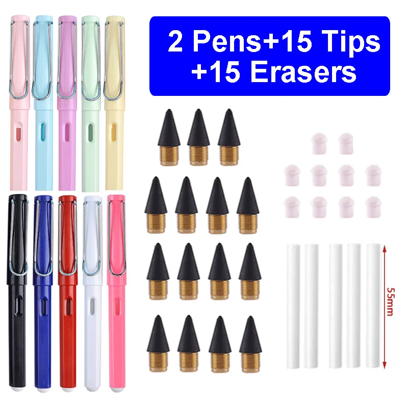32pcs/set Eternal Pencil Double Eraser Pencils Art Sketch Painting ...