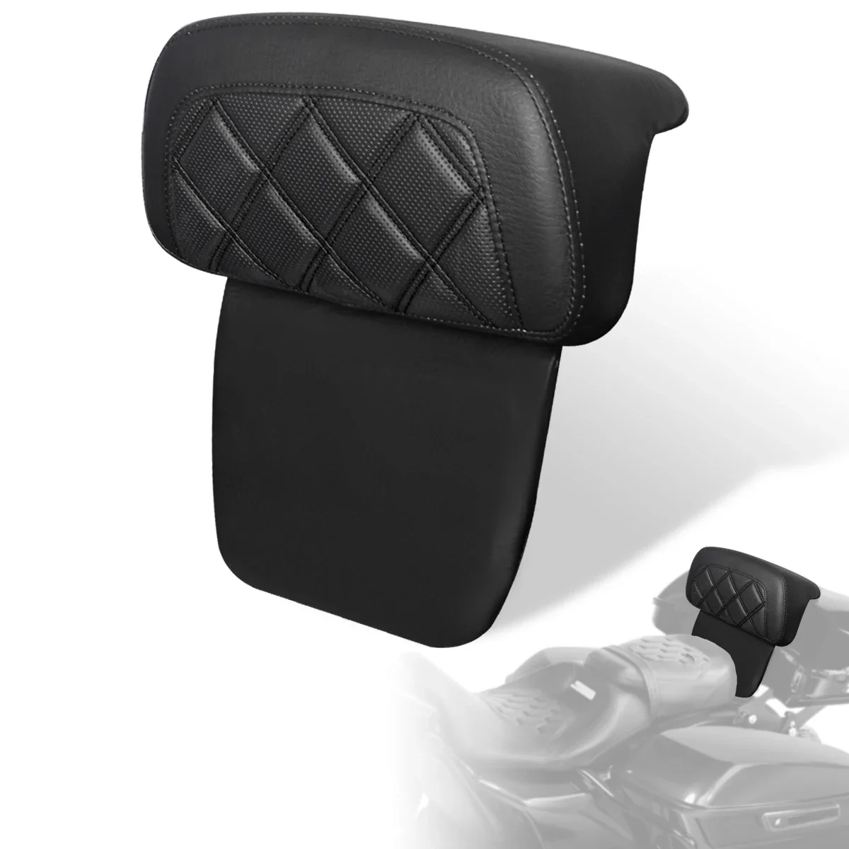 Motorcycle-Razor-Chopped-Tour-Pack-Backrest-Pad-For-Harley-Touring-Road ...
