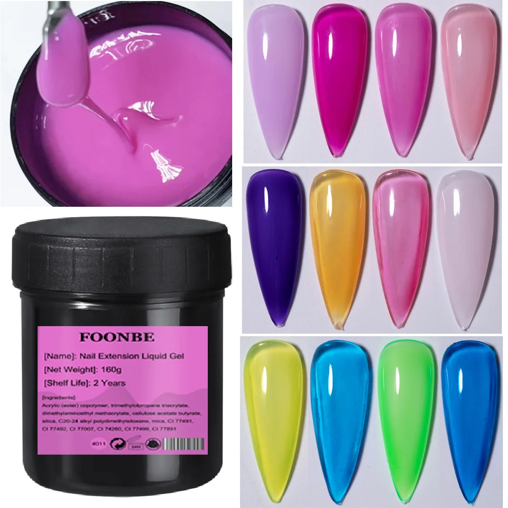 160g-Nail-Extension-Liquid-Tips-UV-Gels-Manicure-Polish-Transparent ...