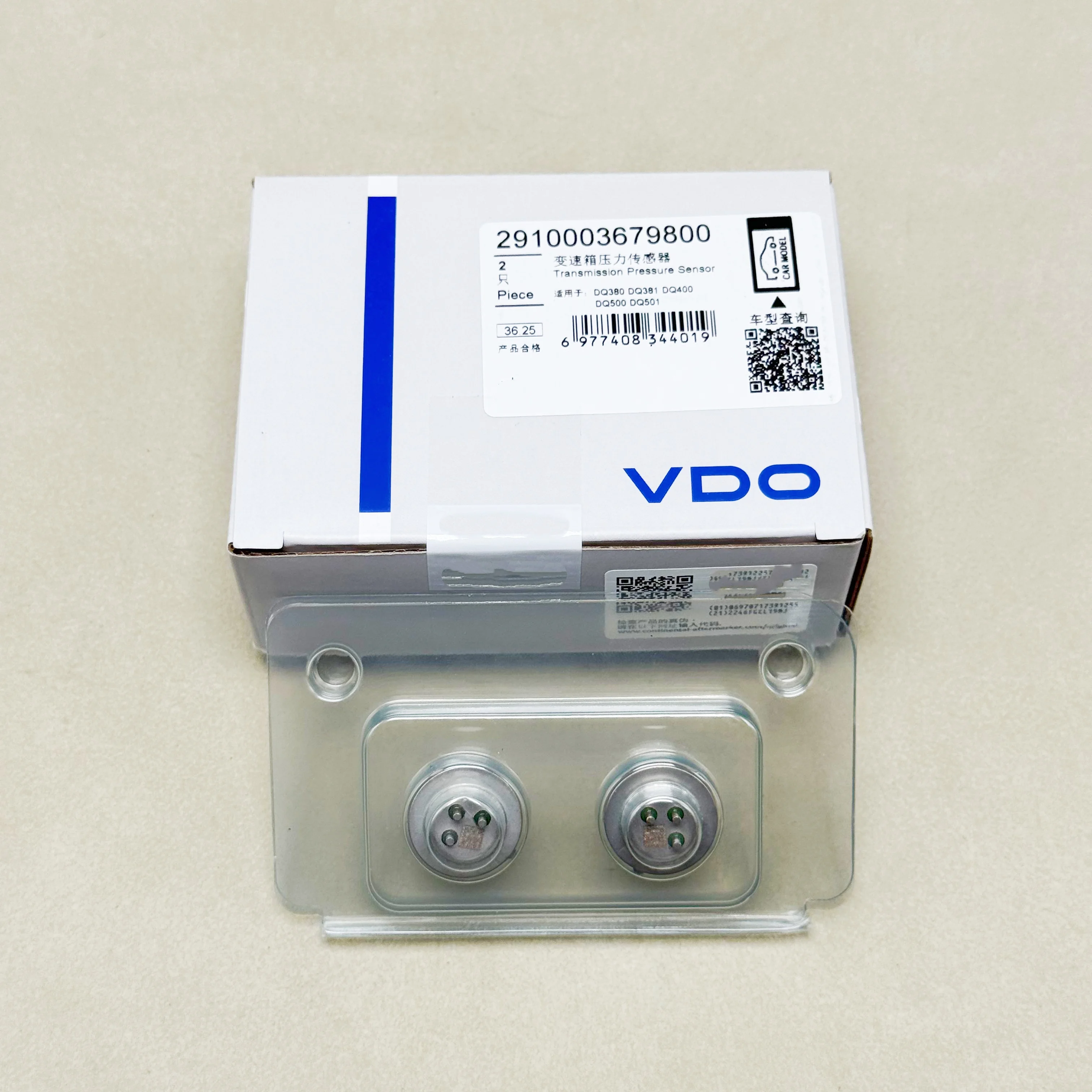 Original VDO 2Pcs 0DE DQ380 DQ381 0GC TCU TCM Pressure Sensor ...