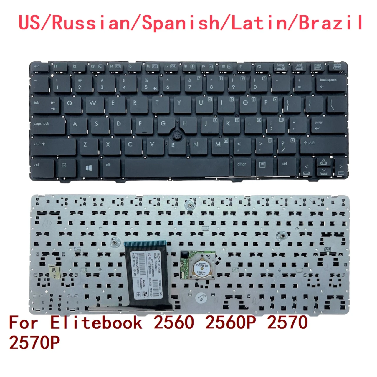 New-US-Russian-Spanish-Latin-Brazil-Laptop-Keyboard-For-HP-Elitebook ...