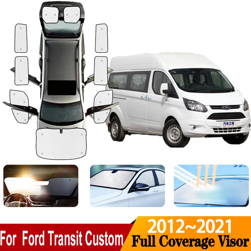 Car Full Coverage Sunshades For Ford Transit Custom Accessories 2012 ...