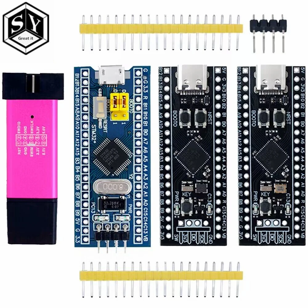 ST LINK V2 시뮬레이터 다운로드 프로그래머, STM32F103C8T6 ARM STM32 최소 시스템 개발 보드 ...