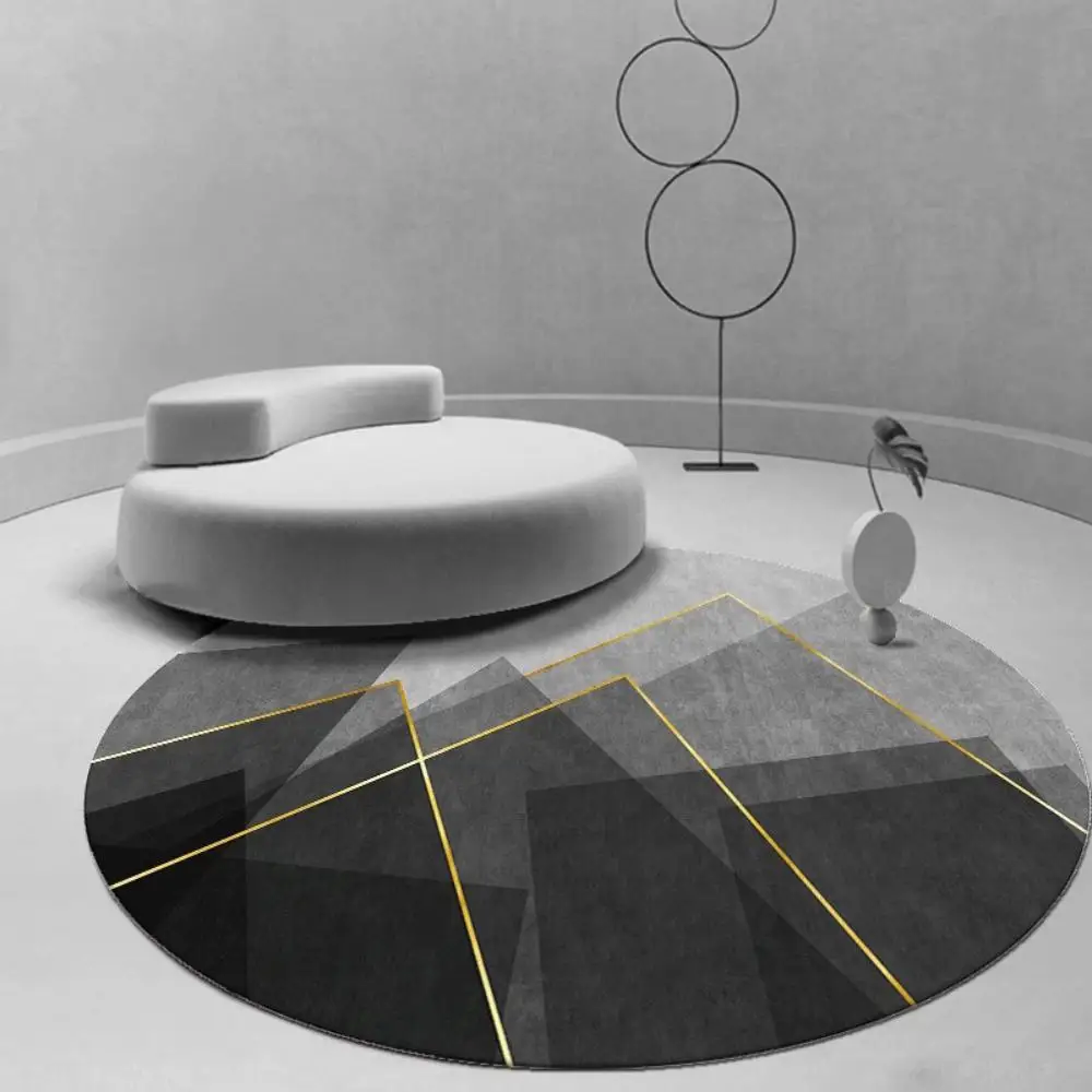 VIKAMA-Light-Luxury-Round-Carpet-Floor-Mirror-Mat-Office-E-sports ...