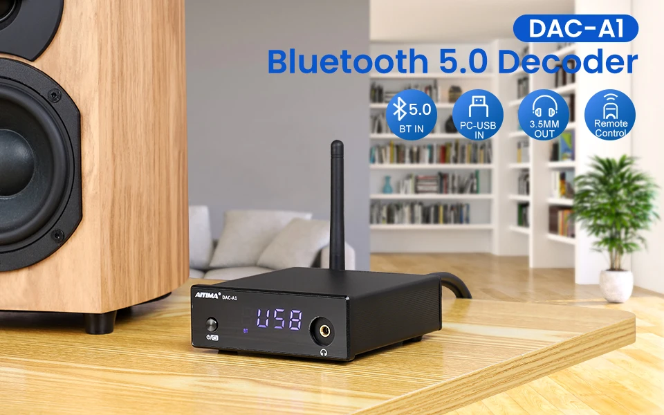 AIYIMA мини HiFi 2,0 цифровой аудио декодер USB DAC усилитель для ...