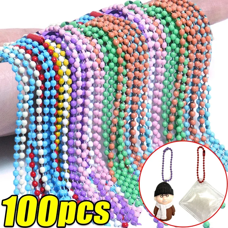 10-20-50-100pcs-Ball-Bead-Chains-Fits-Key-Chain-Dolls-Label-Hand-Tag ...