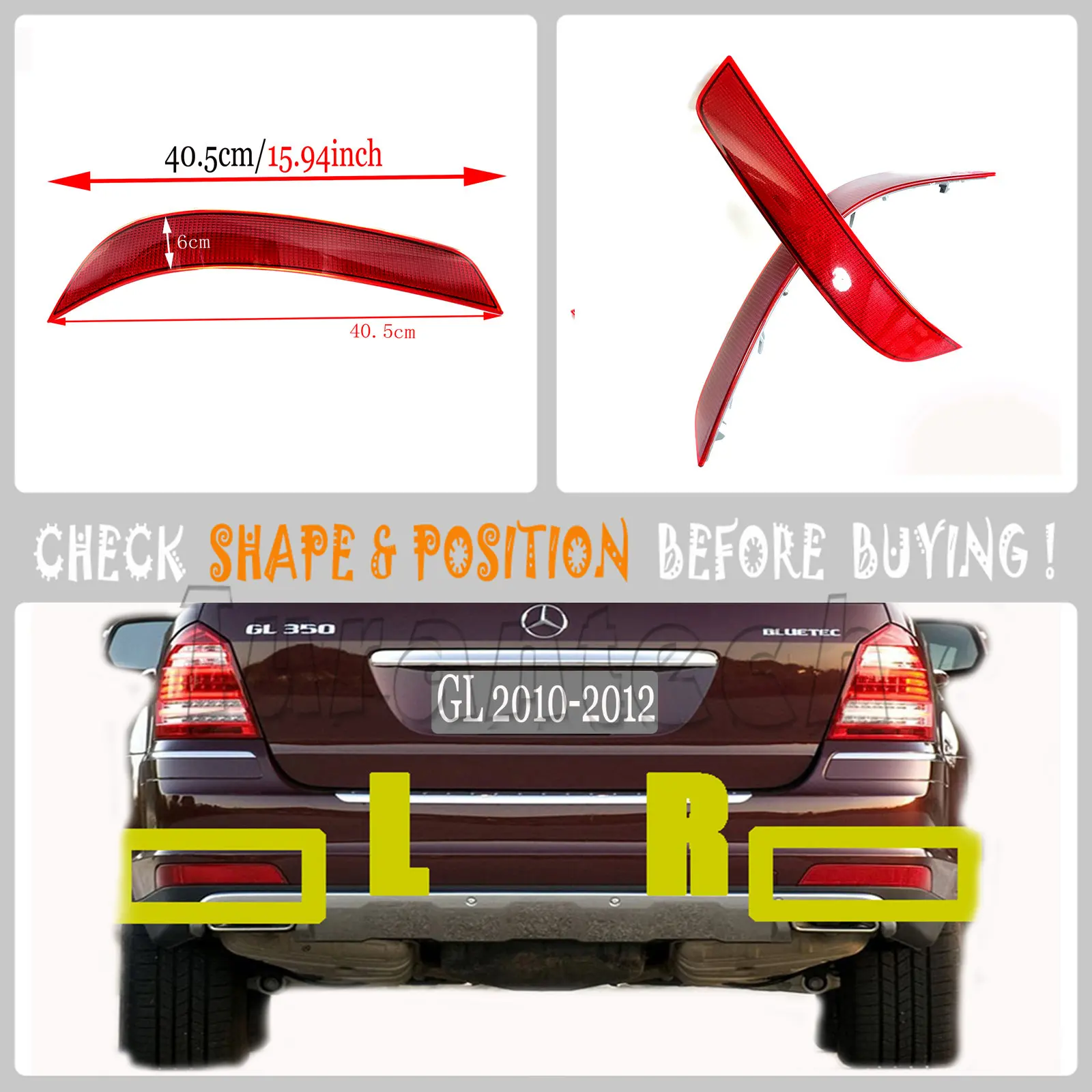 10 12 Mercedes Benz GL W164 FL X164 Facelift 320 350 420 450 500 550 후면 ...