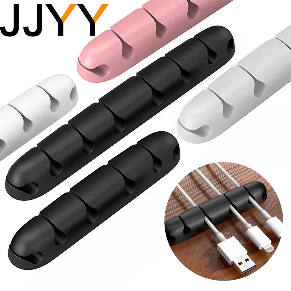 USB-Cable-Organizer-Winder-Silicone-Cable-Ties-Office-Phone-Cable ...