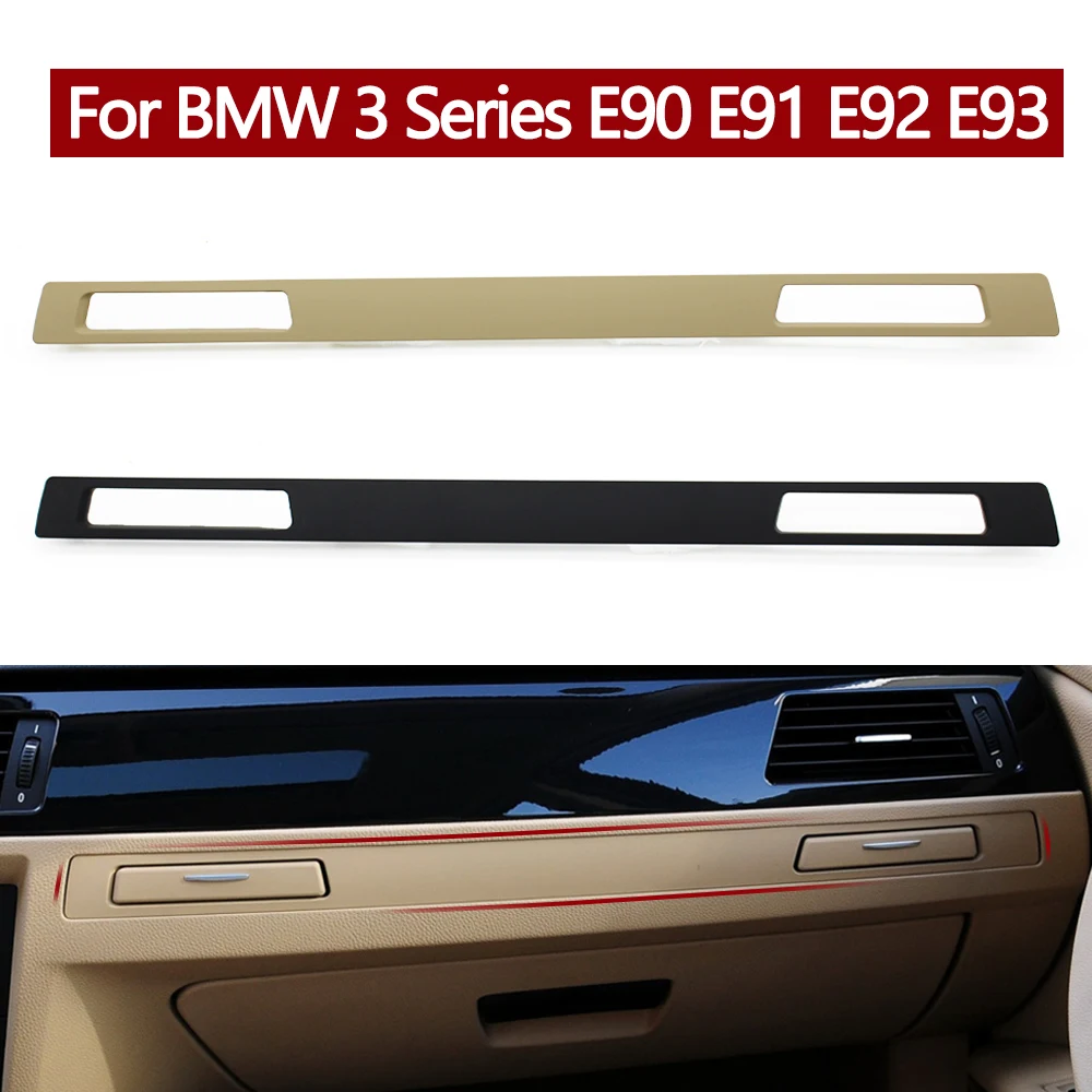 LHD-Car-Front-Dashboard-Water-Cup-Holder-Panel-Strip-Trim-For-BMW-3 ...