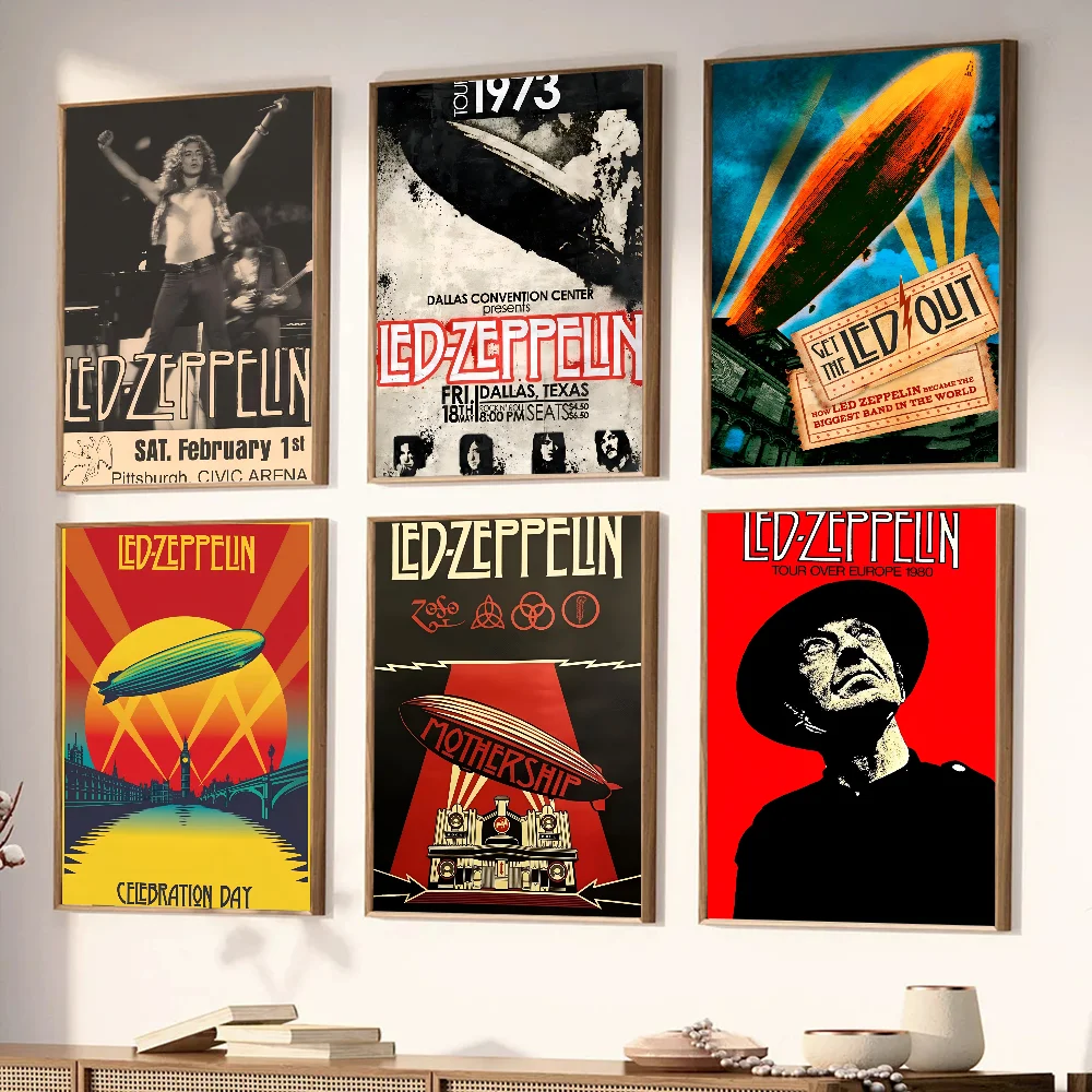 Led-Band-Zeppelin-Poster-Paper-Print-Home-Living-Room-Bedroom-Entrance ...