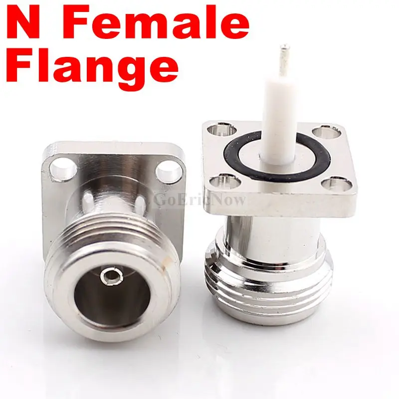 1pcs N Female Jack 4-holes Flange Waterproof PTFE Solder Pannel mount ...