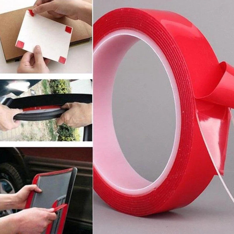Transparent-Double-Sided-Tape-Sticker-For-Car-High-Strength-No-Traces ...