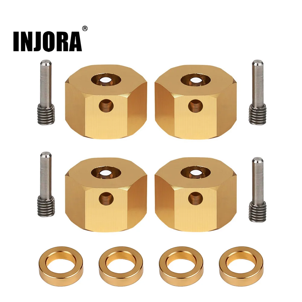 INJORA-12MM-Extended-Rad-Hex-Schwerer-Messing-Adapter-4PCS-f-r-RC ...