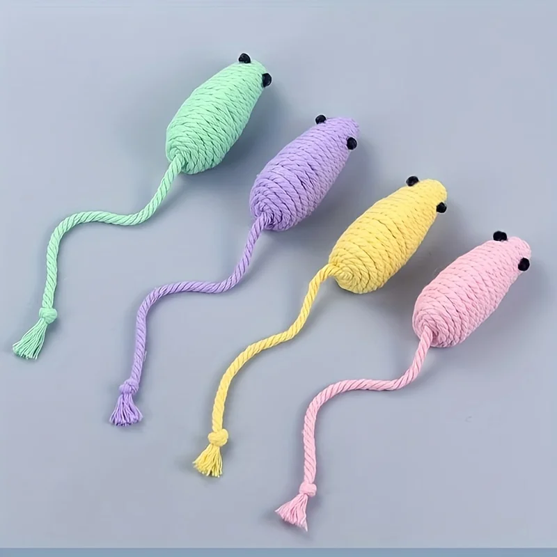 Cat-Toys-Mouse-Shape-Cat-Chew-Toy-Interactive-Kitten-Toy-Cotton-Rope ...