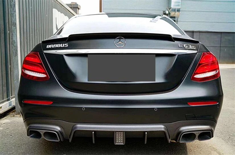 For Mercedes Benz E Class W213 E200 E260 E300 E63S 2016-2020 Real Carbon Fiber Spoiler High ...
