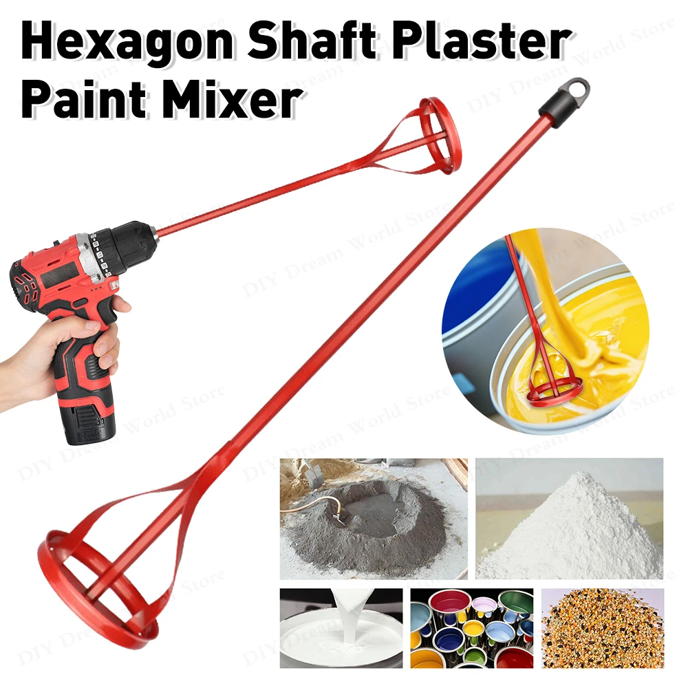 1Pc Muilt-use Putty Mortar Stirring Rod Electric Drill Mixing Paddle ...