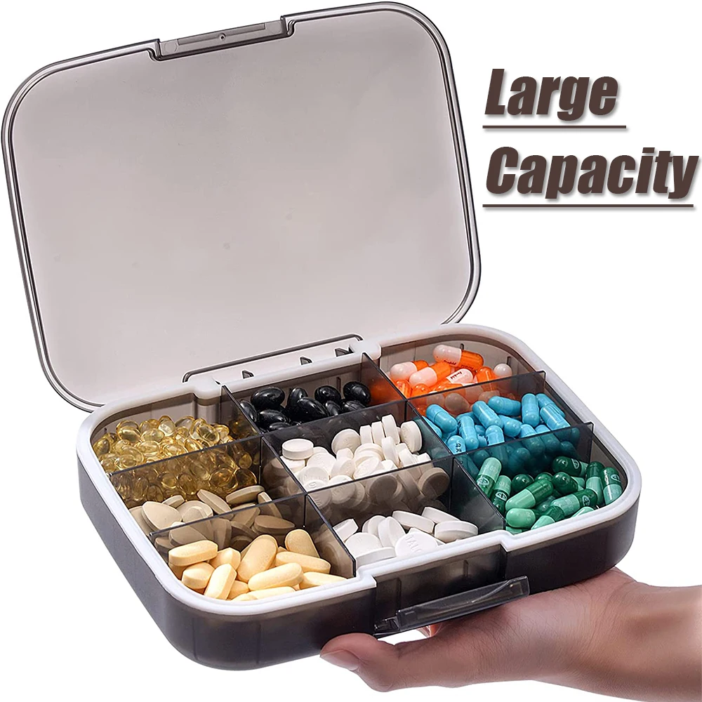 9-Grids-Pill-Box-Large-Capacity-Pills-Storage-Case-Weekly-Pill ...