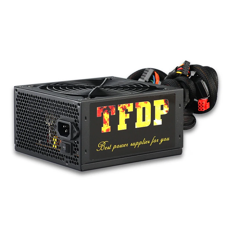 1200w PC Power Supply 24pin 12V 110V 220V ATX PSU Half Modular Computer ...