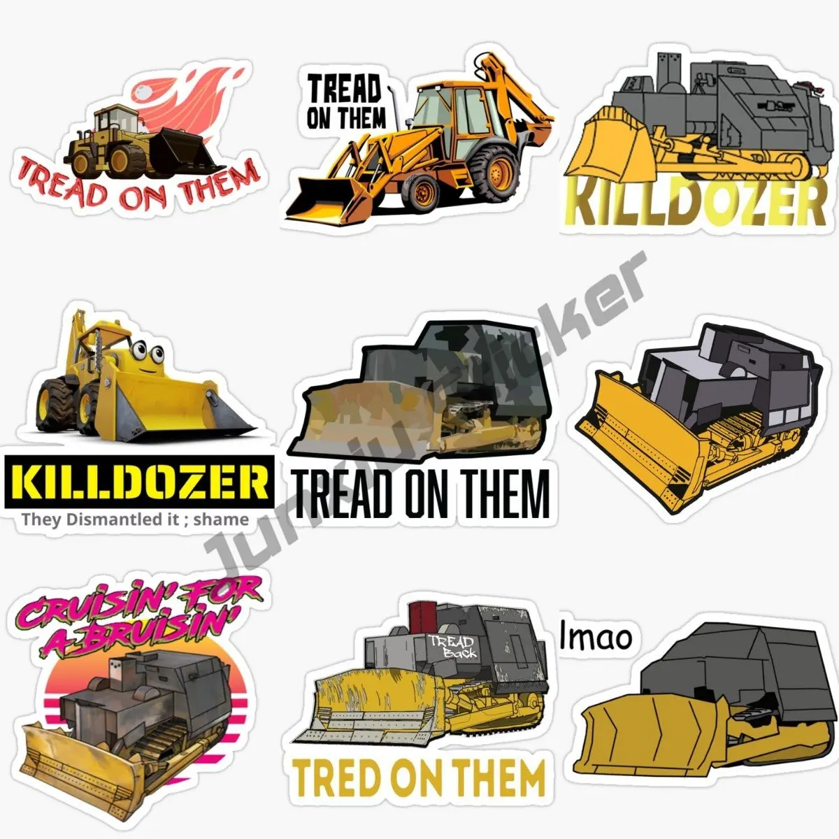 Off-Road-Killdozer-Stickers-for-Cartoon-Stickers-Bumper-Luggage-Room ...