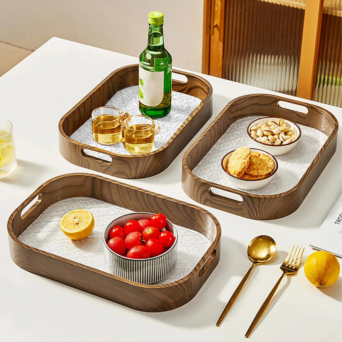 WORTHBUY-Multifunctional-Storage-Tray-Living-Room-Tea-Plate-Snack-Fruit ...