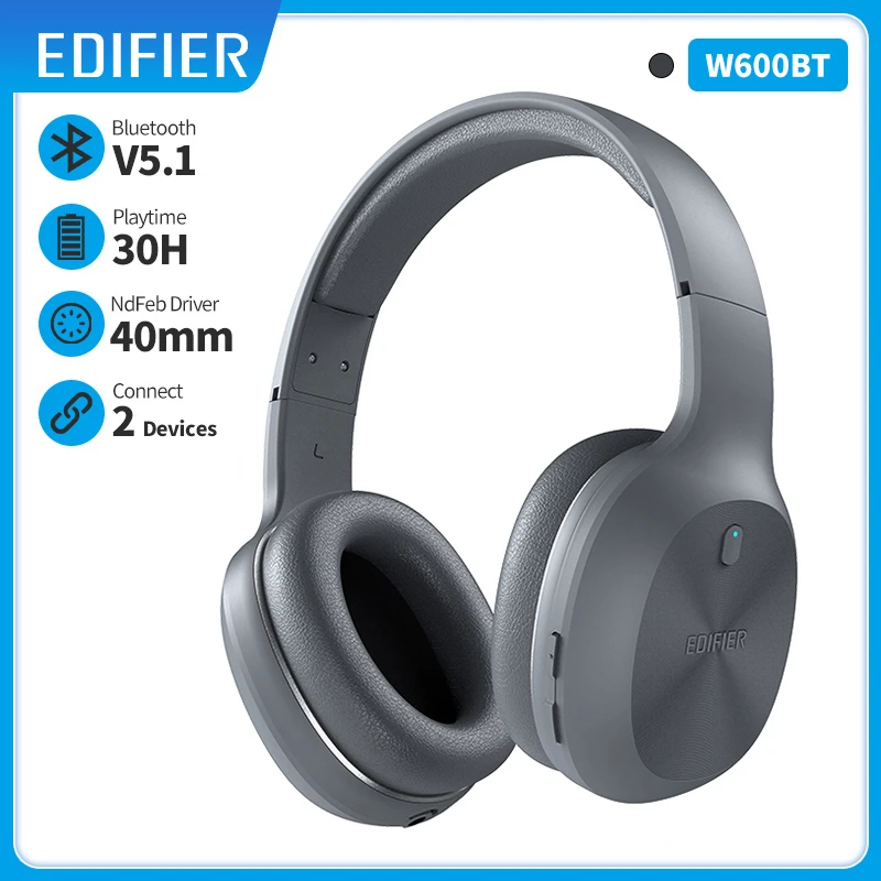 Edifier W600bt Wireless Bluetooth Headphone Bluetooth 5.1 Up To 30hrs ...