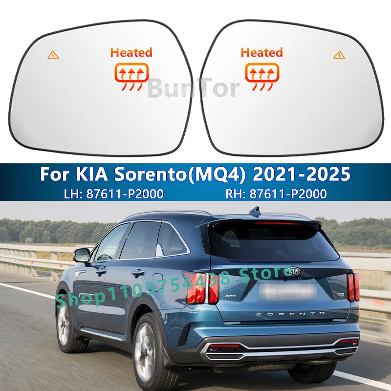 With BSD Heating For KIA Sorento(MQ4) 2021 2022 2023 2024 2025 Rearview ...