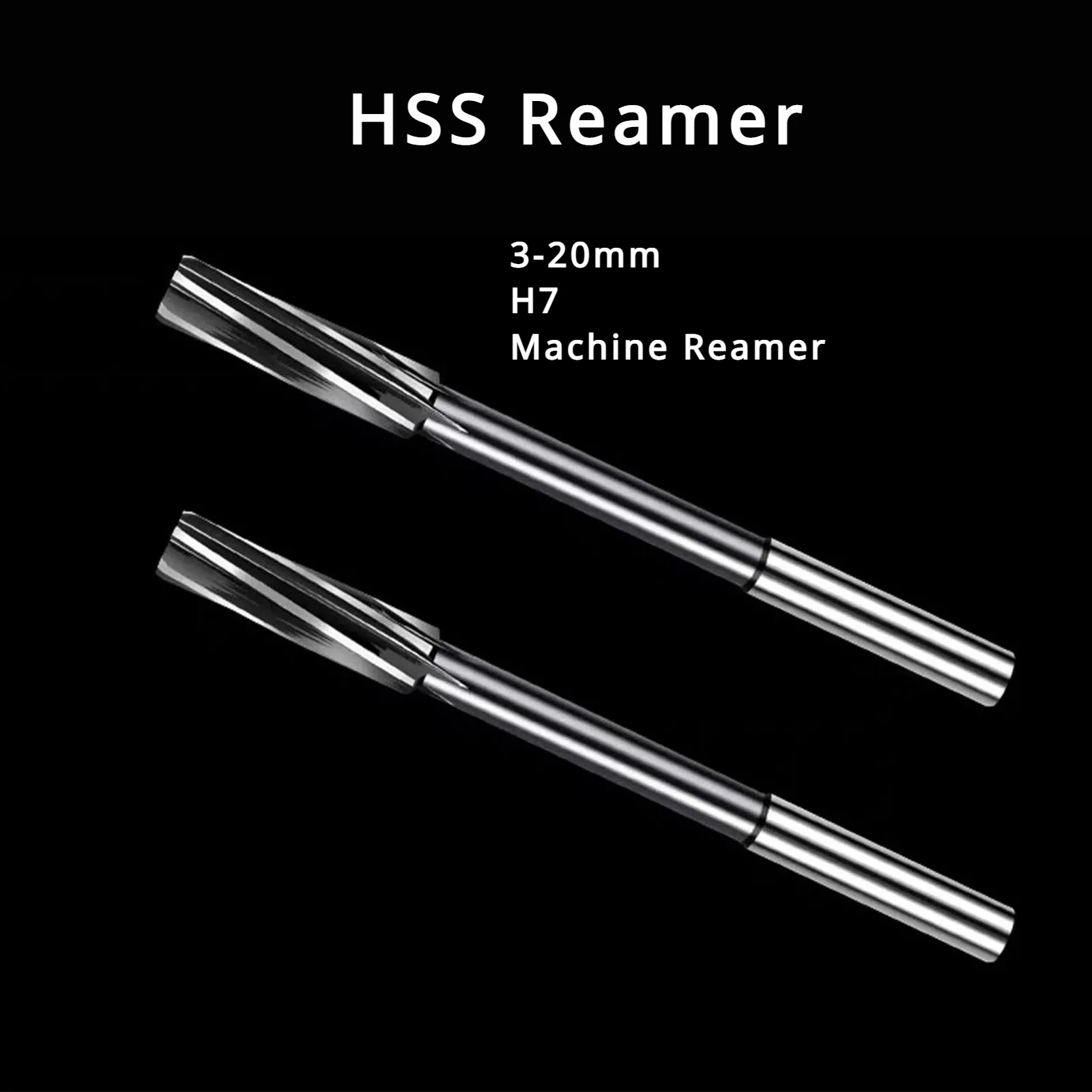 3-20mm-HSS-H7-Machine-Reamer-Spiral-Rotary-Tool-Straight-Shank-Drilling-Wood-Aluminum-Copper ...