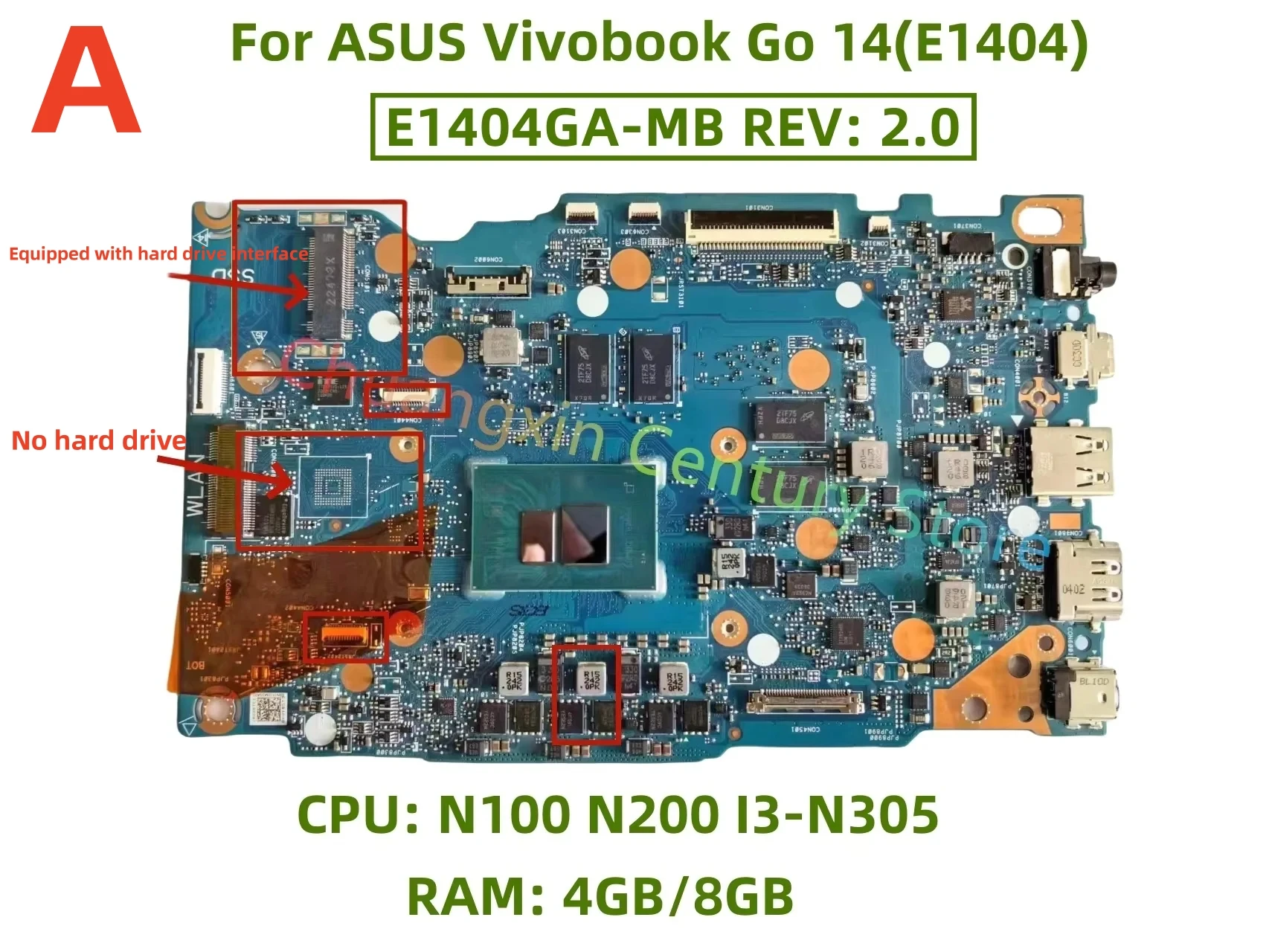 E1404GA-MB REV: 2.0 Motherboard for ASUS Vivobook Go 14(E1404G) E1504G ...