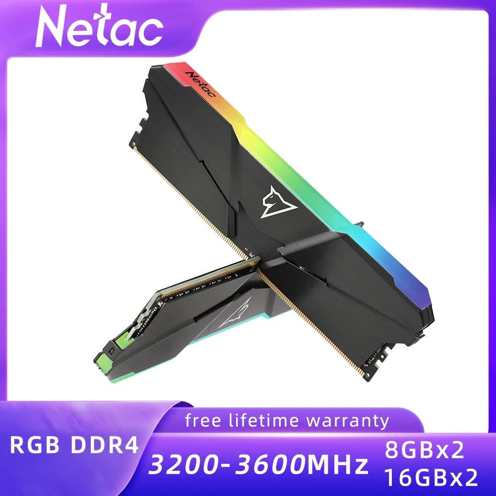 Netac DDR4 RGB Ram Memory 16GB x2 3200MHz for 94.25 USD without coupon ...