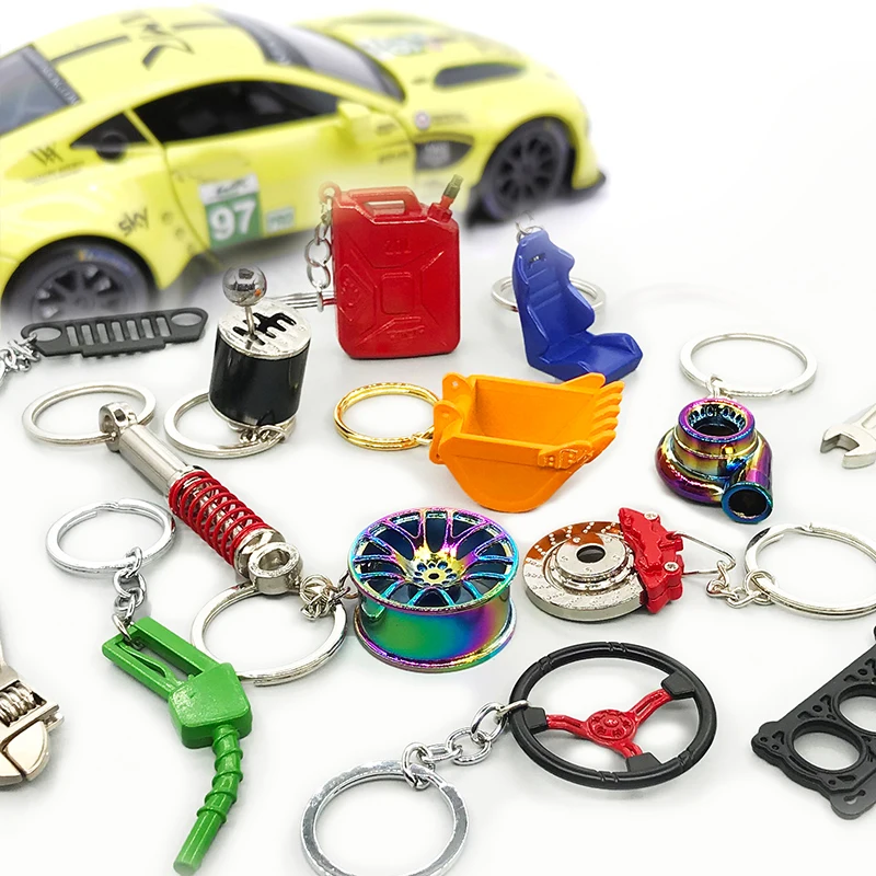 Car-key-chain-tool-bucket-hub-shock-absorber-shovel-brake-pad-backpack ...