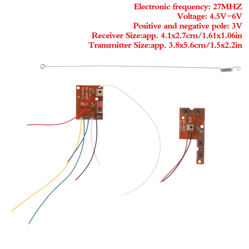4CH-RC-Remote-Control-27MHz-Circuit-PCB-Transmitter-and-Receiver-Board ...