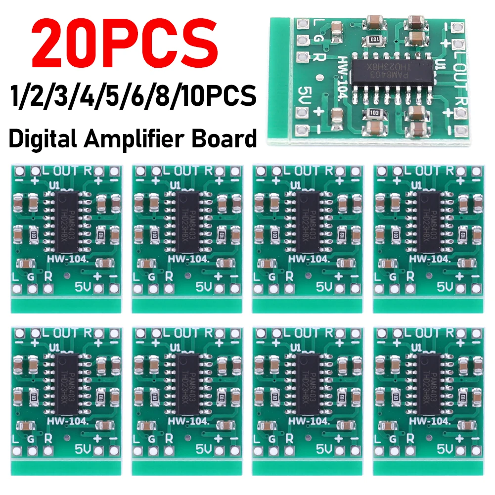 PAM8403 Module Audio Speaker Sound Amplifier Board Class D Super Mini Digital Amplifier Board ...