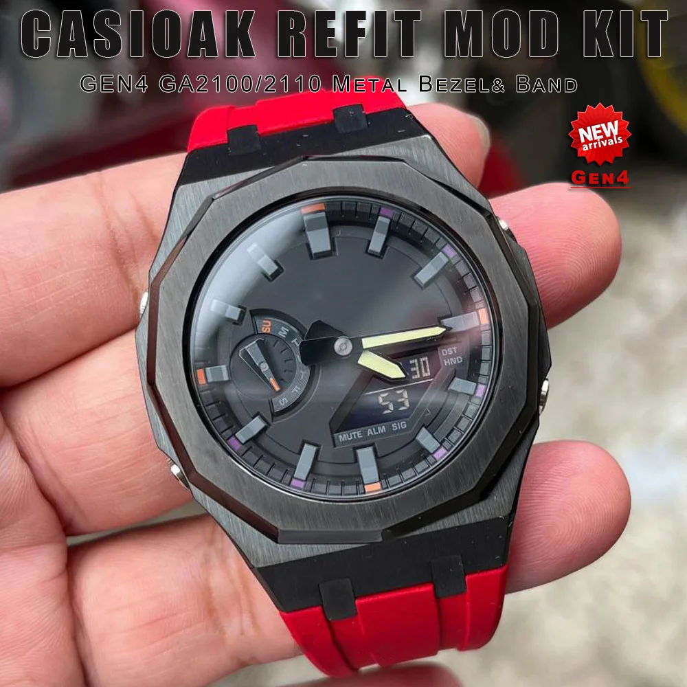 Caja de bisel de Metal para reloj Casioak Mod, Kit de modificación de ...