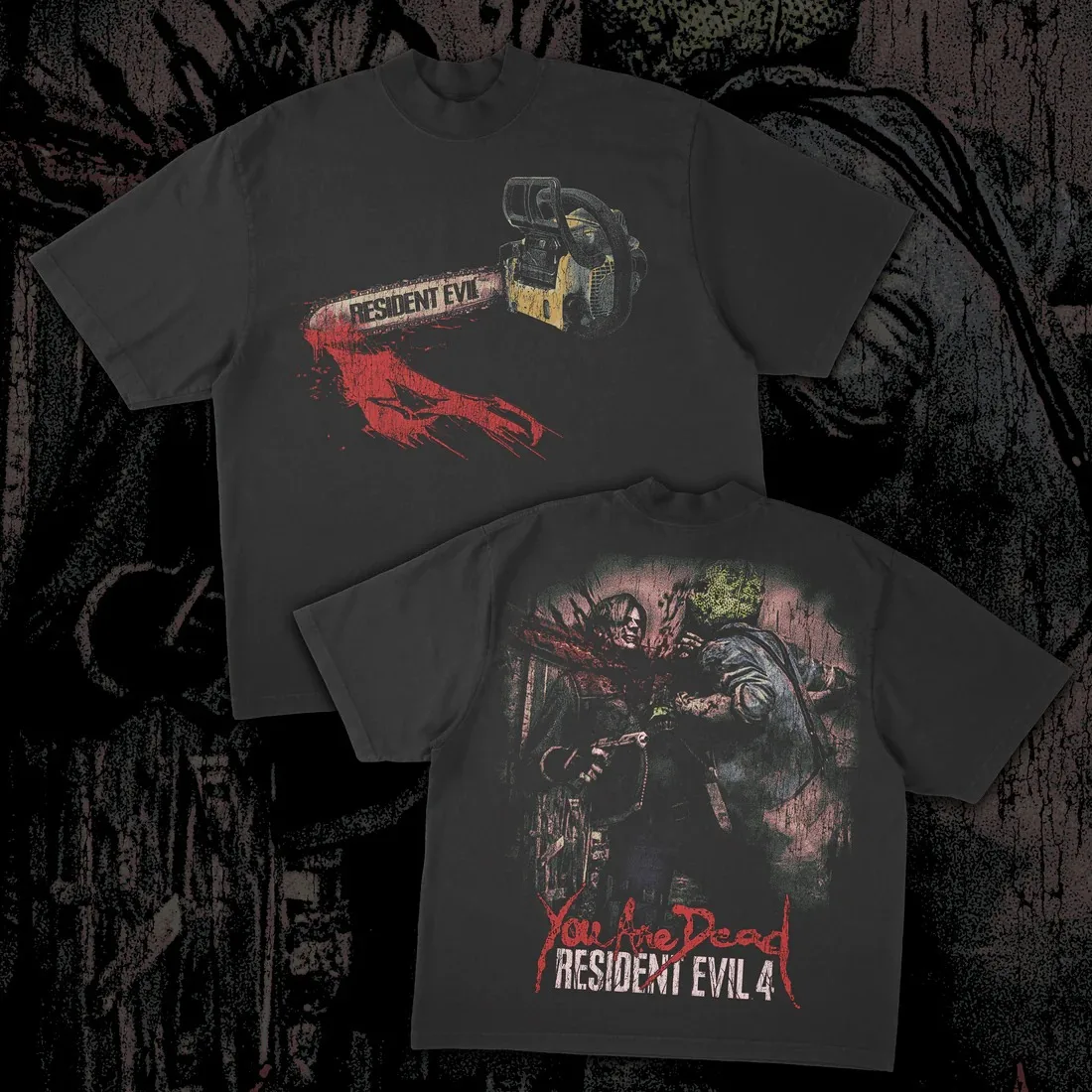 Y2K Vintage Top Classic Horror Game Movie Poster Print Short Sleeve ...
