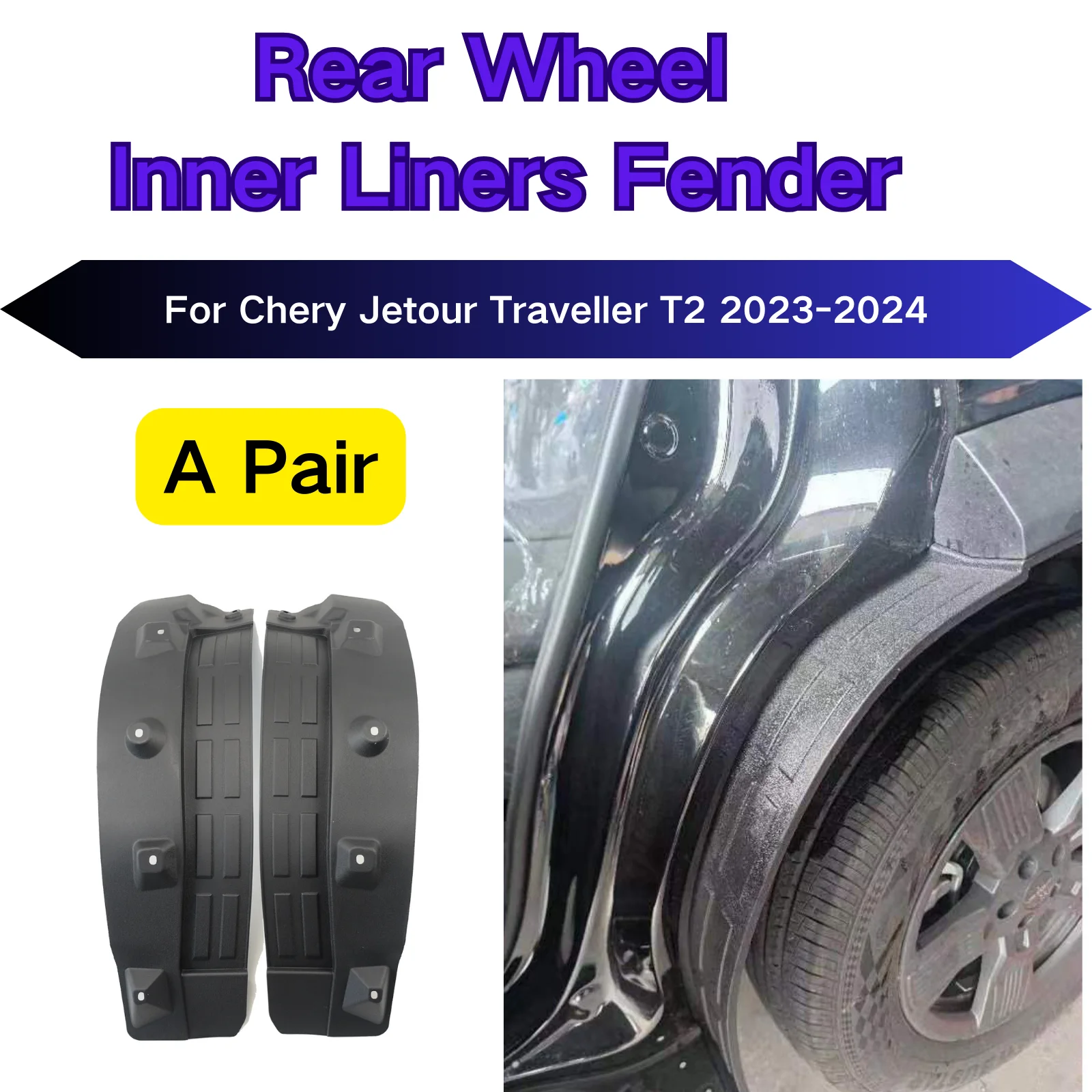 Rear-Wheel-Inner-Liners-Fender-For-Chery-Jetour-Traveller-T2-2023-2024 ...