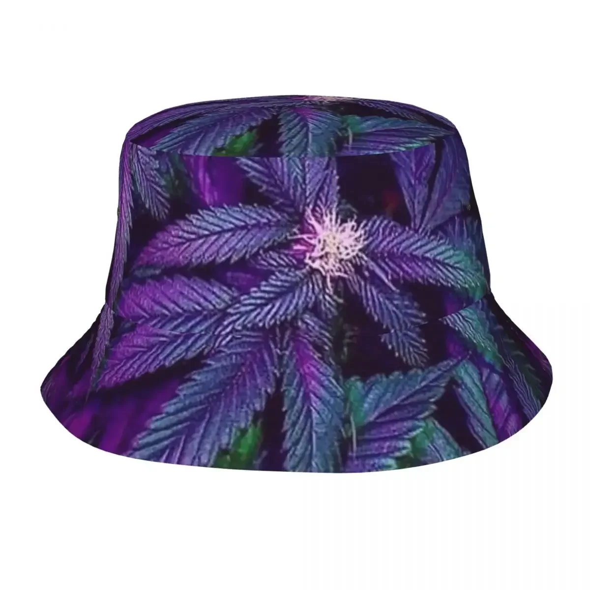 Psychedelic-Purple-Cannabis-Marijuana-Weed-Pot-Leaves-Bucket-Hat-Panama-For-Man-Woman-Bob-Hats ...
