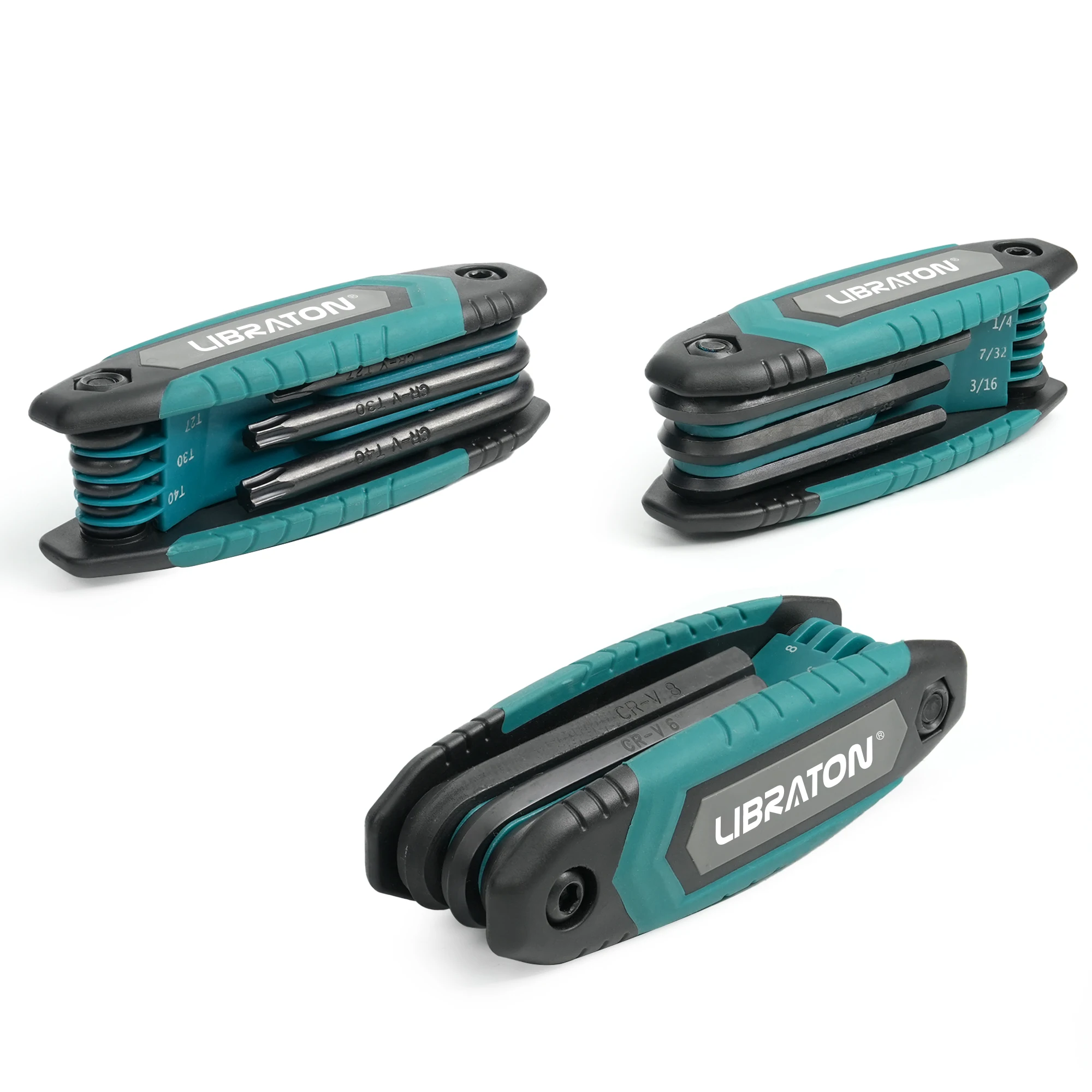 LIBRATON-16-17-25PCS-Portable-Folding-Allen-Wrench-Set-Metric-SAE-Torx ...