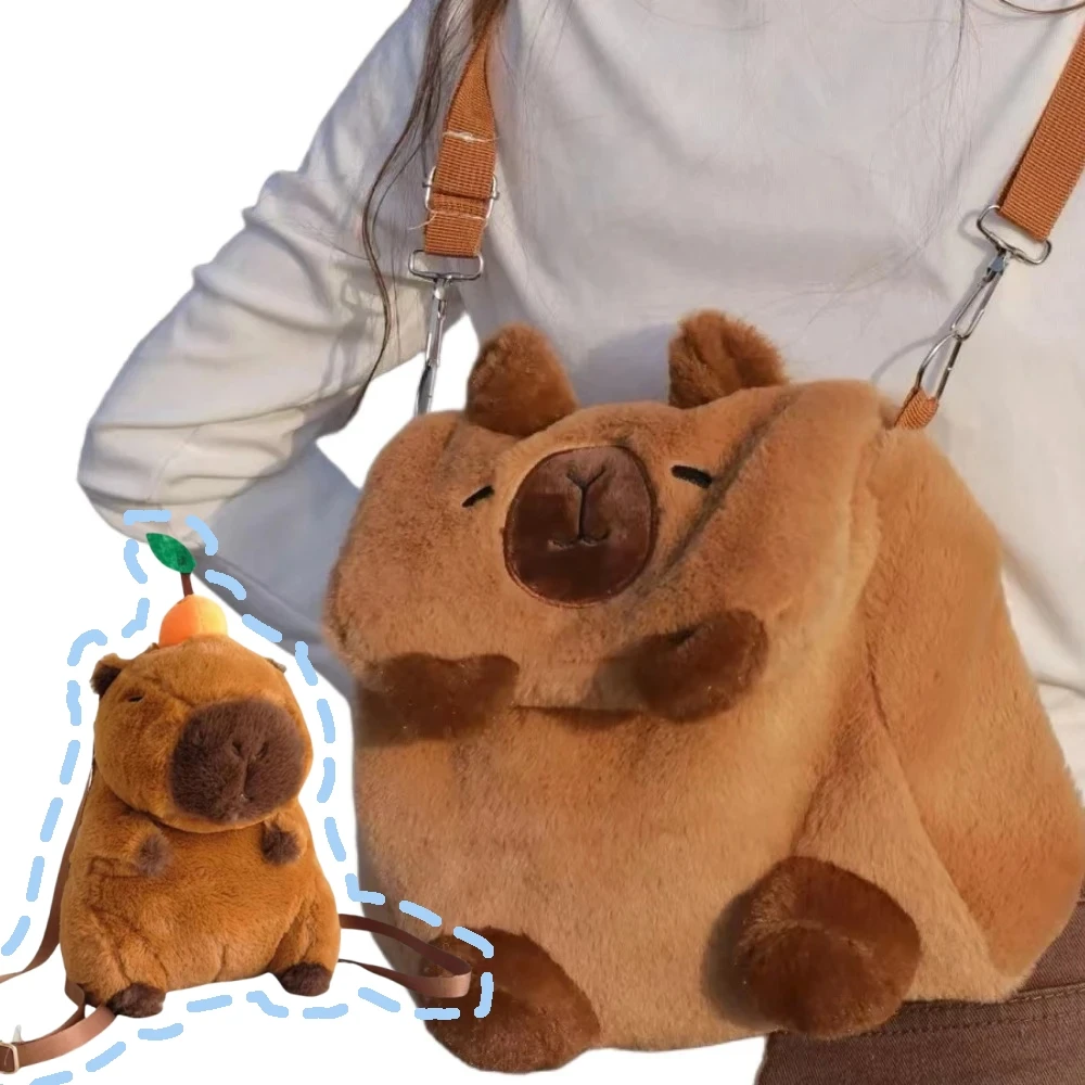 Kapybara-mochila-de-delf-n-de-dibujos-animados-bolso-de-hombro-de ...