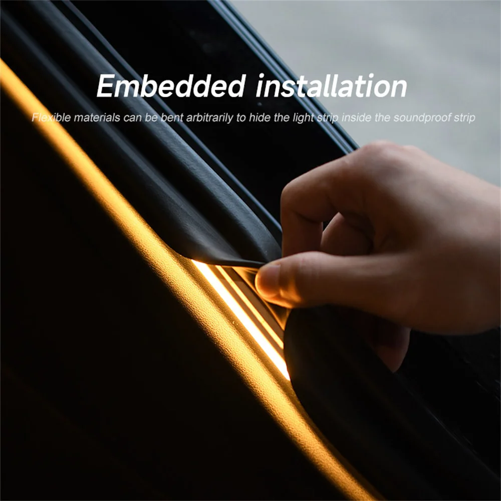 12V 5M Car Trunk Atmosphere Lamp Strip for Tesla Model Y 4 Colors Frunk ...