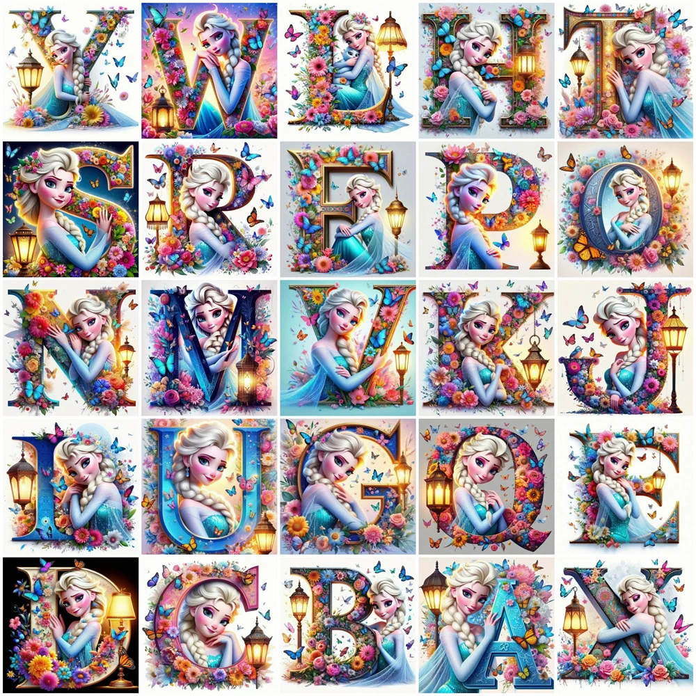 Disney-Diamond-5D-Mosaic-Elsa-Frozen-Cartoon-Painting-26-Letters ...