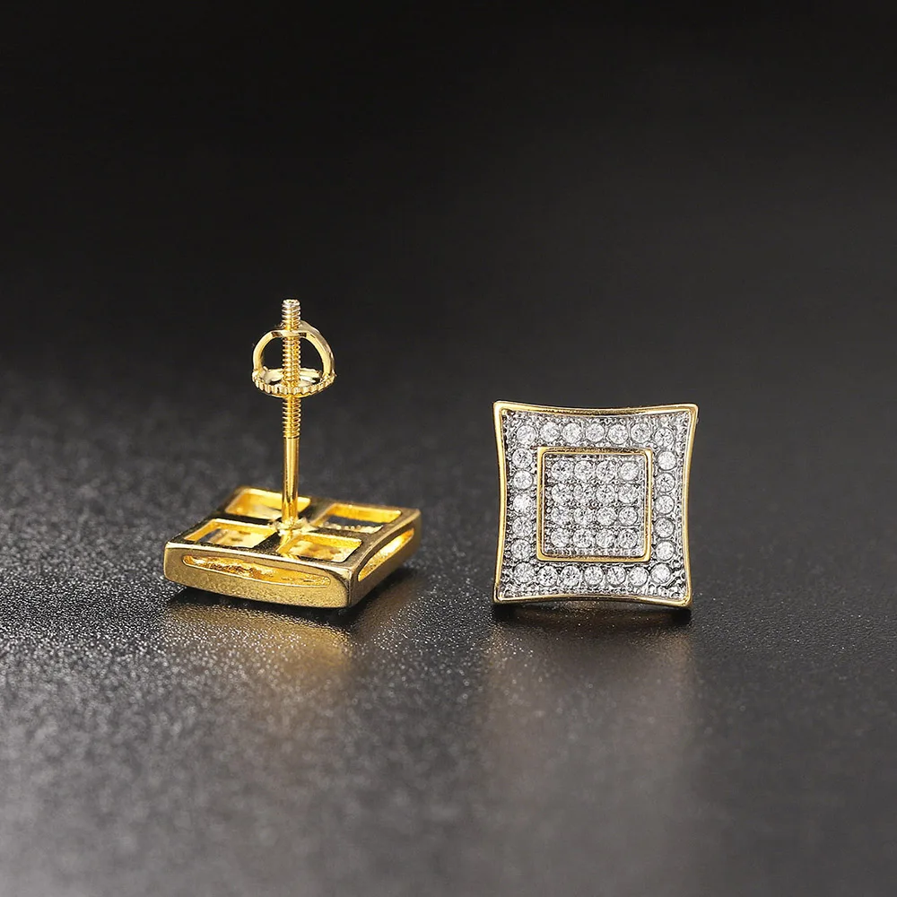 Big Square Earrings For Men
