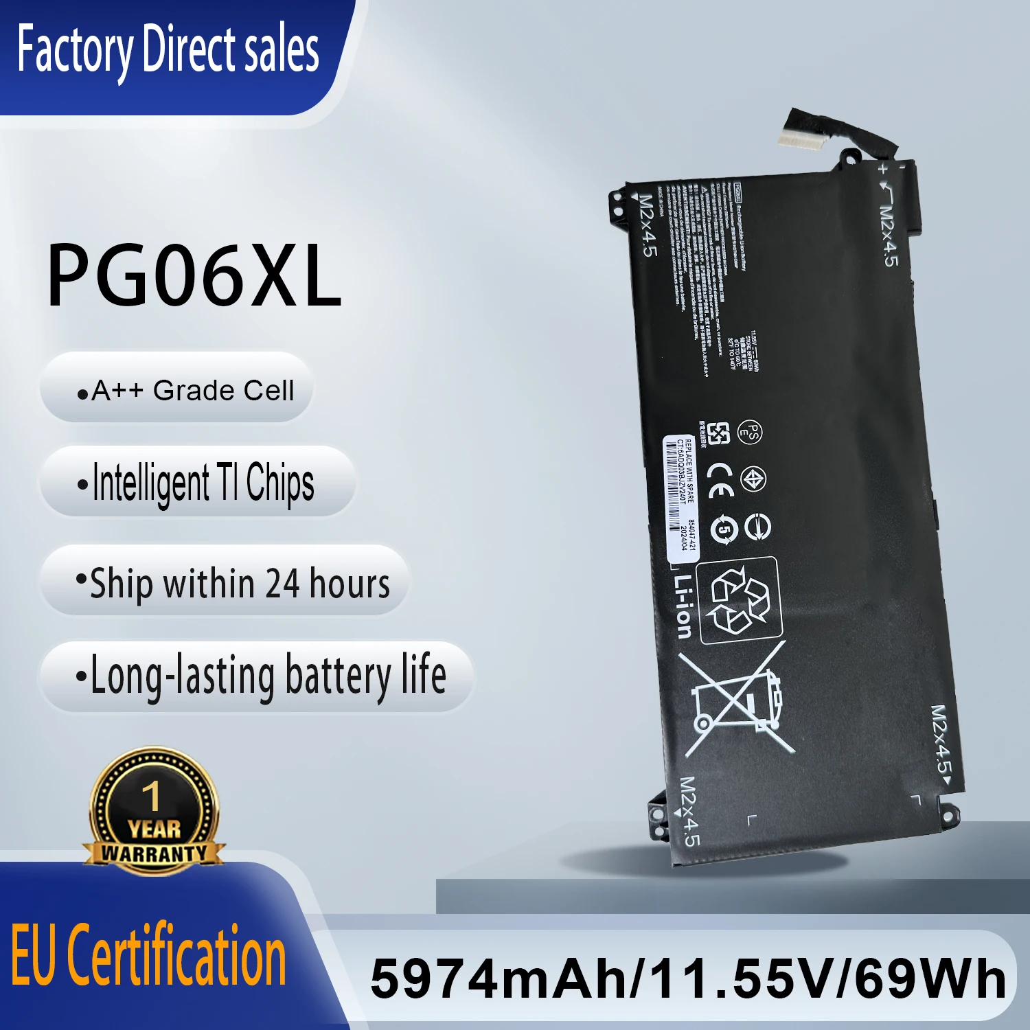 New PG06XL PG06069XL Laptop Battery For HP Omen 15-DH000 15T-DH000 15 ...