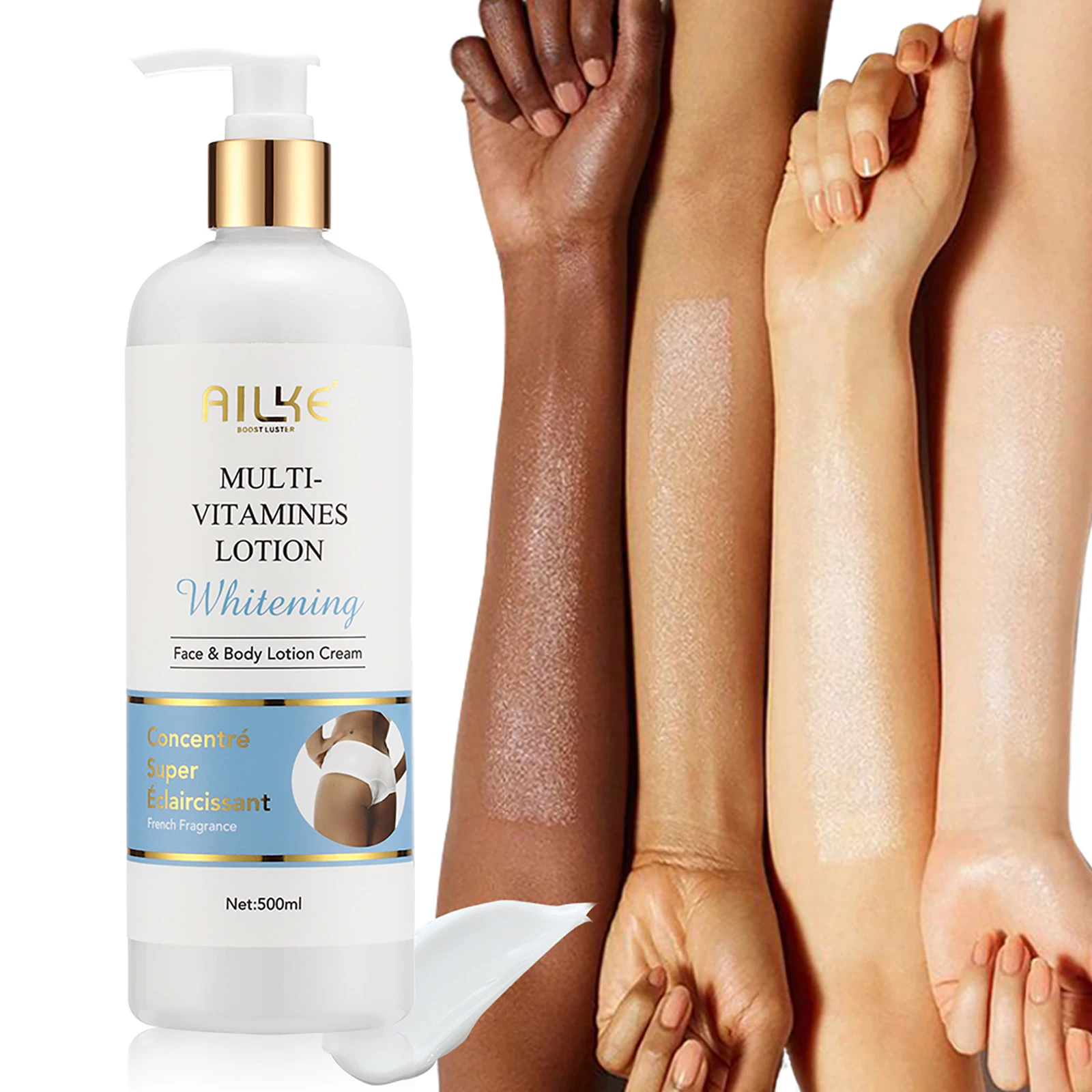 Ailke Multi Vitamin Whitening Body Lotion,with Vitamins A,e,b3,b5 ...